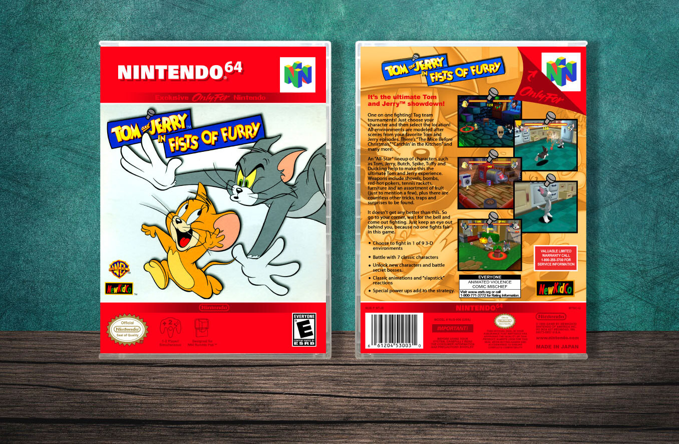 Tom and Jerry: Fists of Furry - N64 Video Game Case