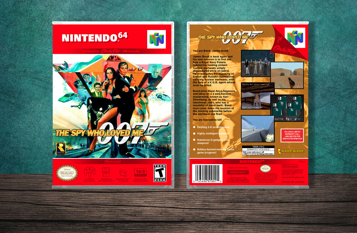 007: The Spy Who Loved Me - N64 Video Game Case