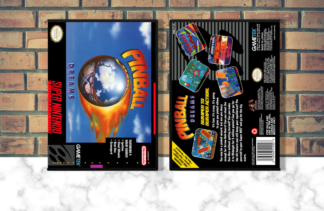 Pinball Dreams - SNES Video Game Case