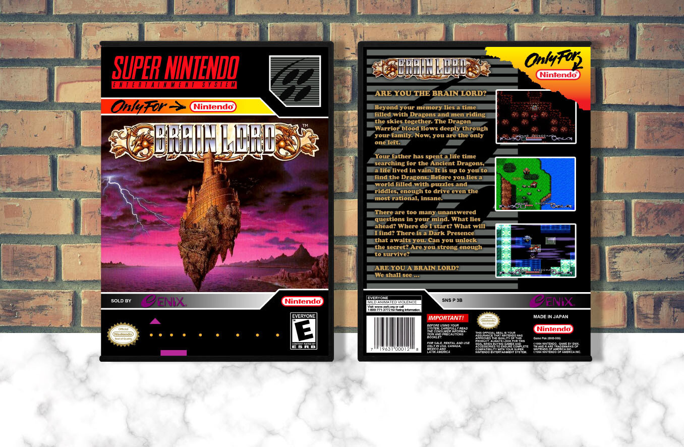 Brain Lord - SNES Video Game Case