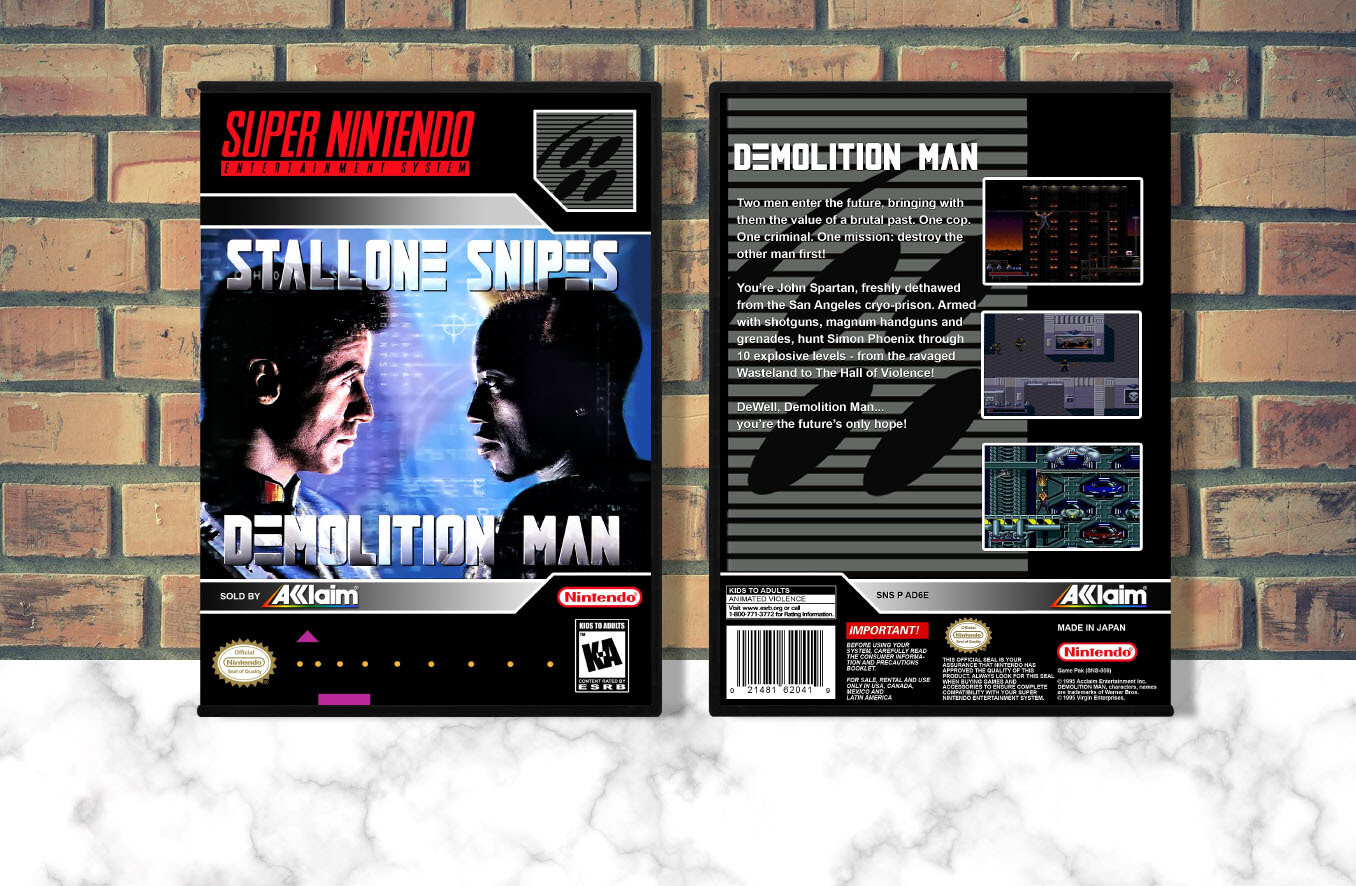 Demolition Man - SNES Video Game Case