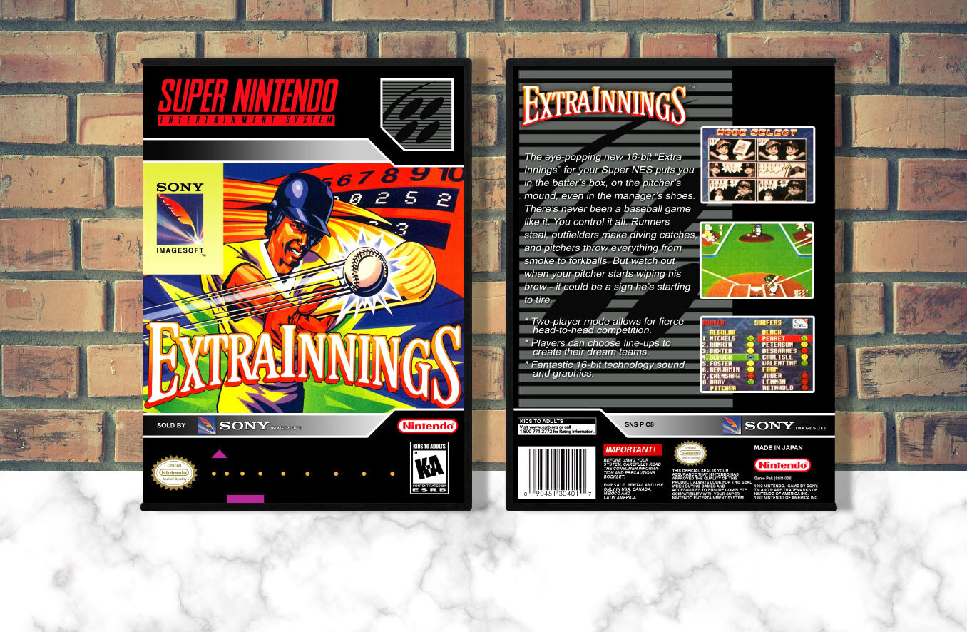 Extra Innings - SNES Video Game Case