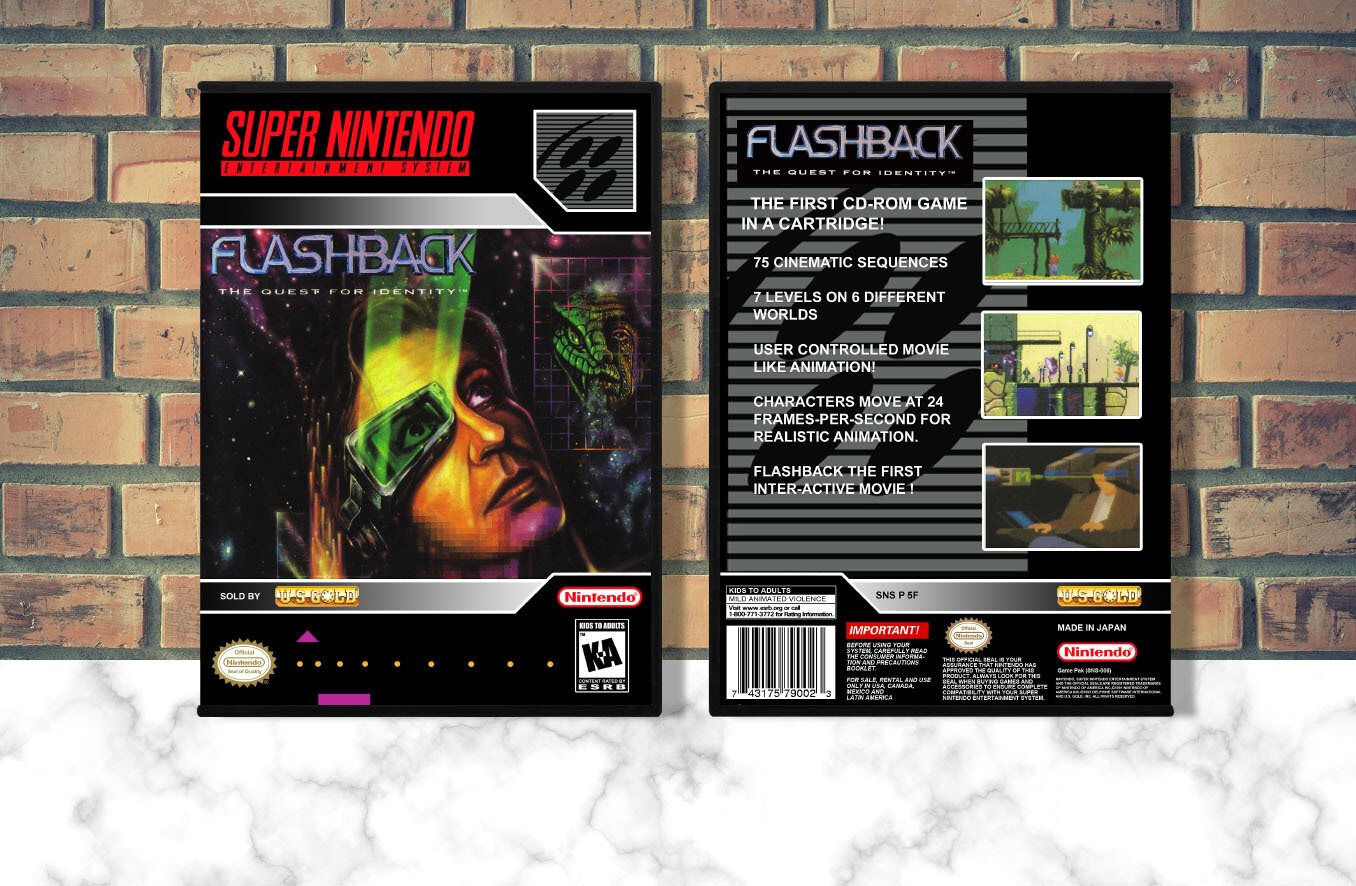 Flashback: The Quest for Identity - SNES Video Game Case