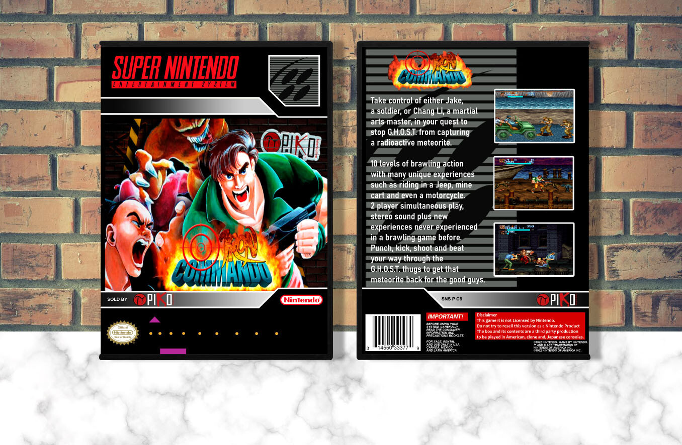 Iron Commando - SNES Video Game Case