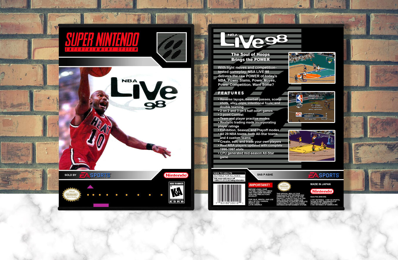 NBA Live '98 - SNES Video Game Case