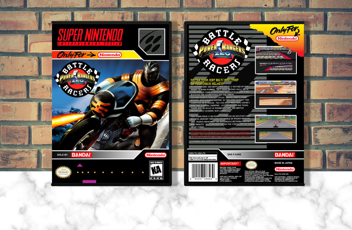 Power Rangers Zeo: Battle Racers - SNES Video Game Case