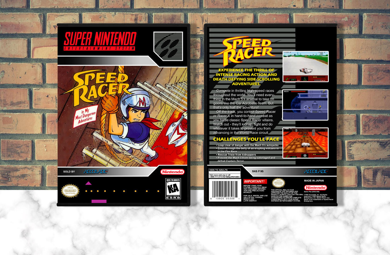 Speed Racer in My Most Dangerous Adventures - SNES Video Game Case