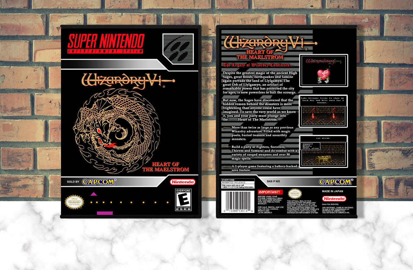 Wizardry V: Heart of the Maelstrom - SNES Video Game Case