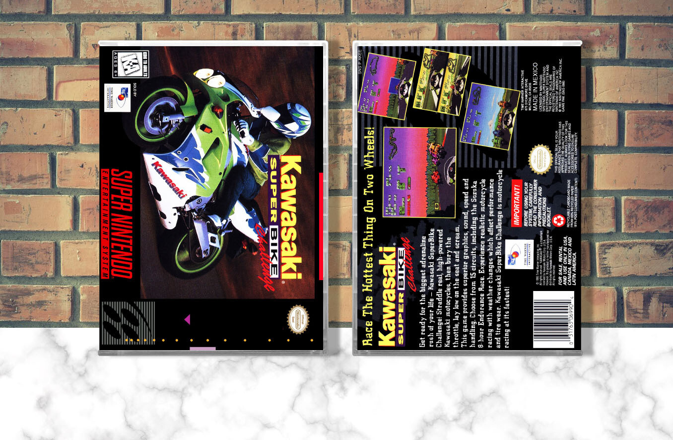 Kawasaki Superbike Challenge - SNES Video Game Case