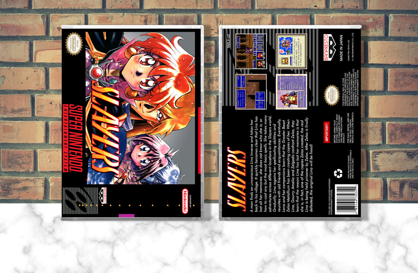 Slayers - SNES Video Game Case