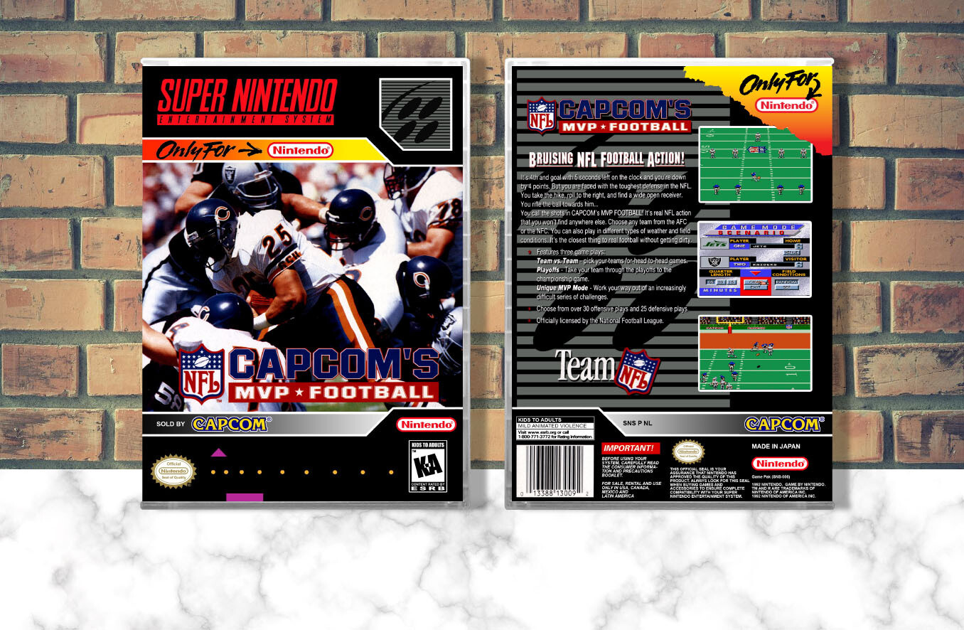 Capcom's MVP Football - SNES Video Game Case