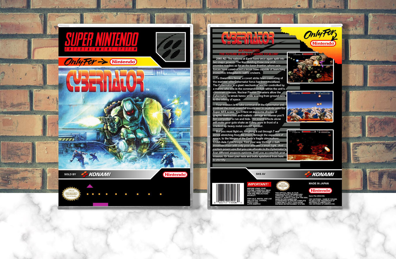 Cybernator - SNES Video Game Case