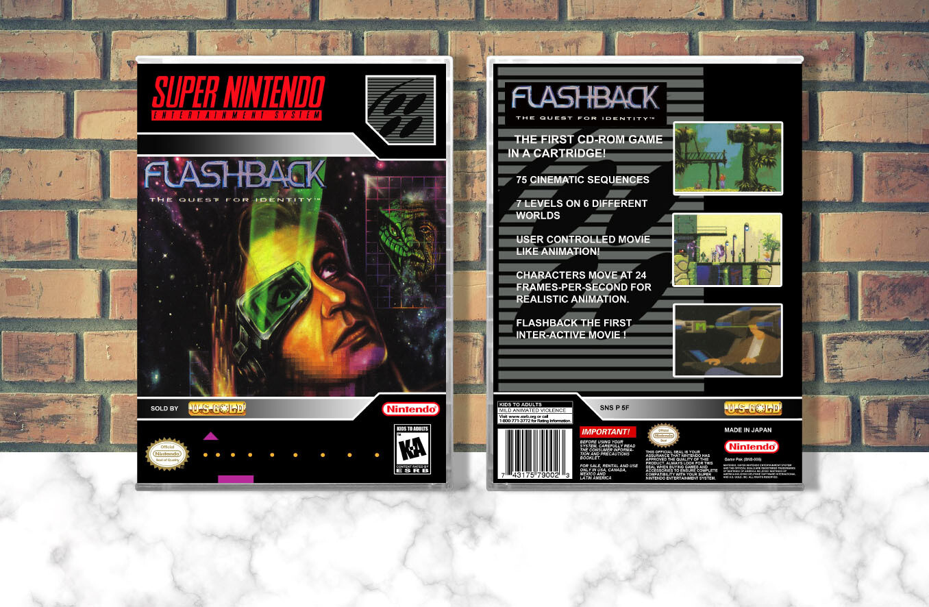 Flashback: The Quest for Identity - SNES Video Game Case