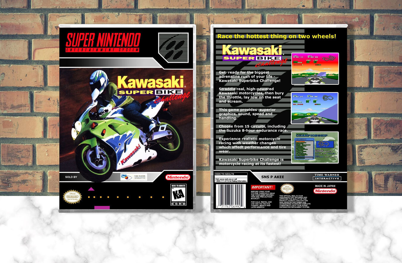 Kawasaki Superbike Challenge - SNES Video Game Case