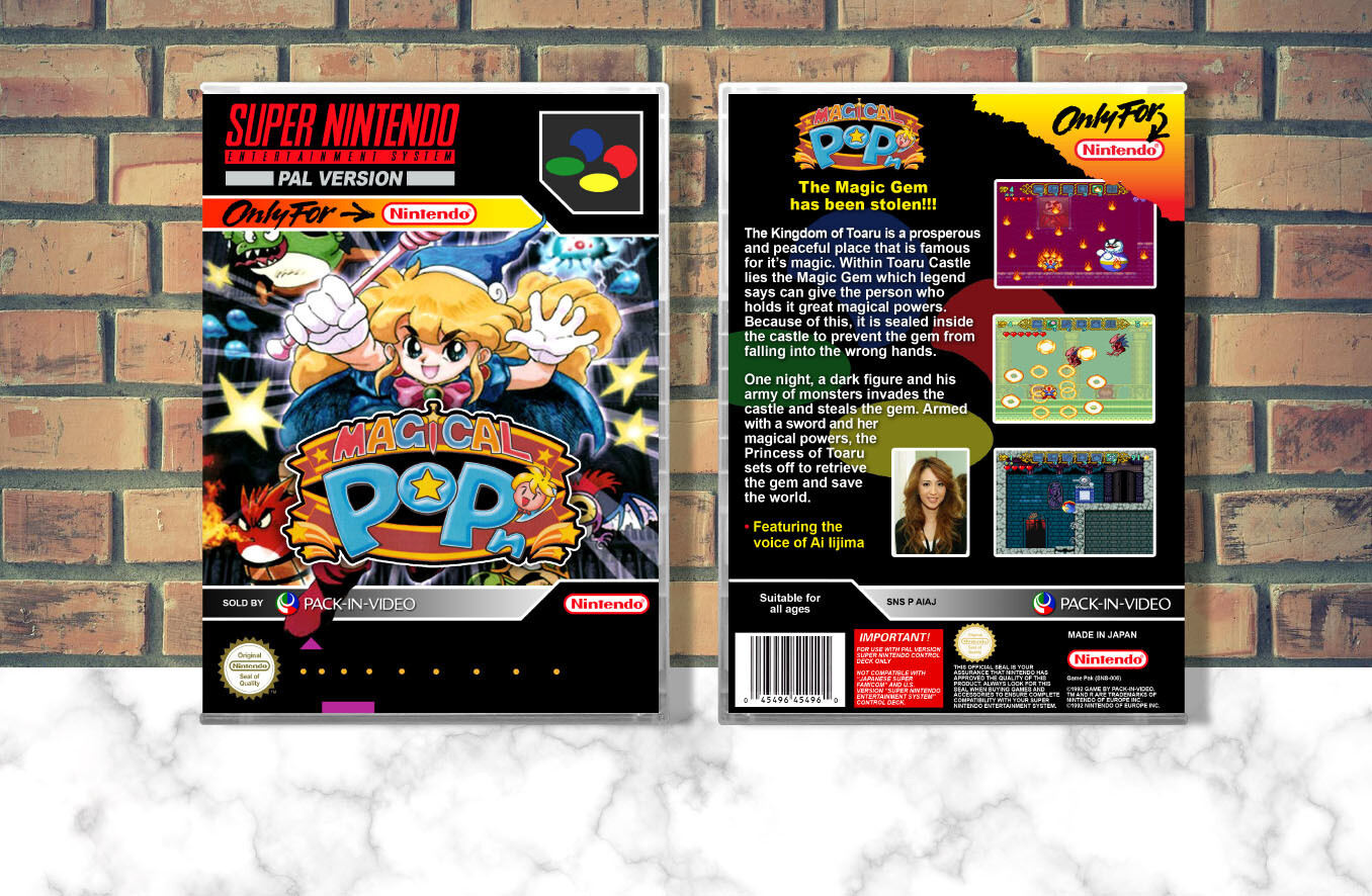Magical Pop'n (PAL) - SNES Video Game Case