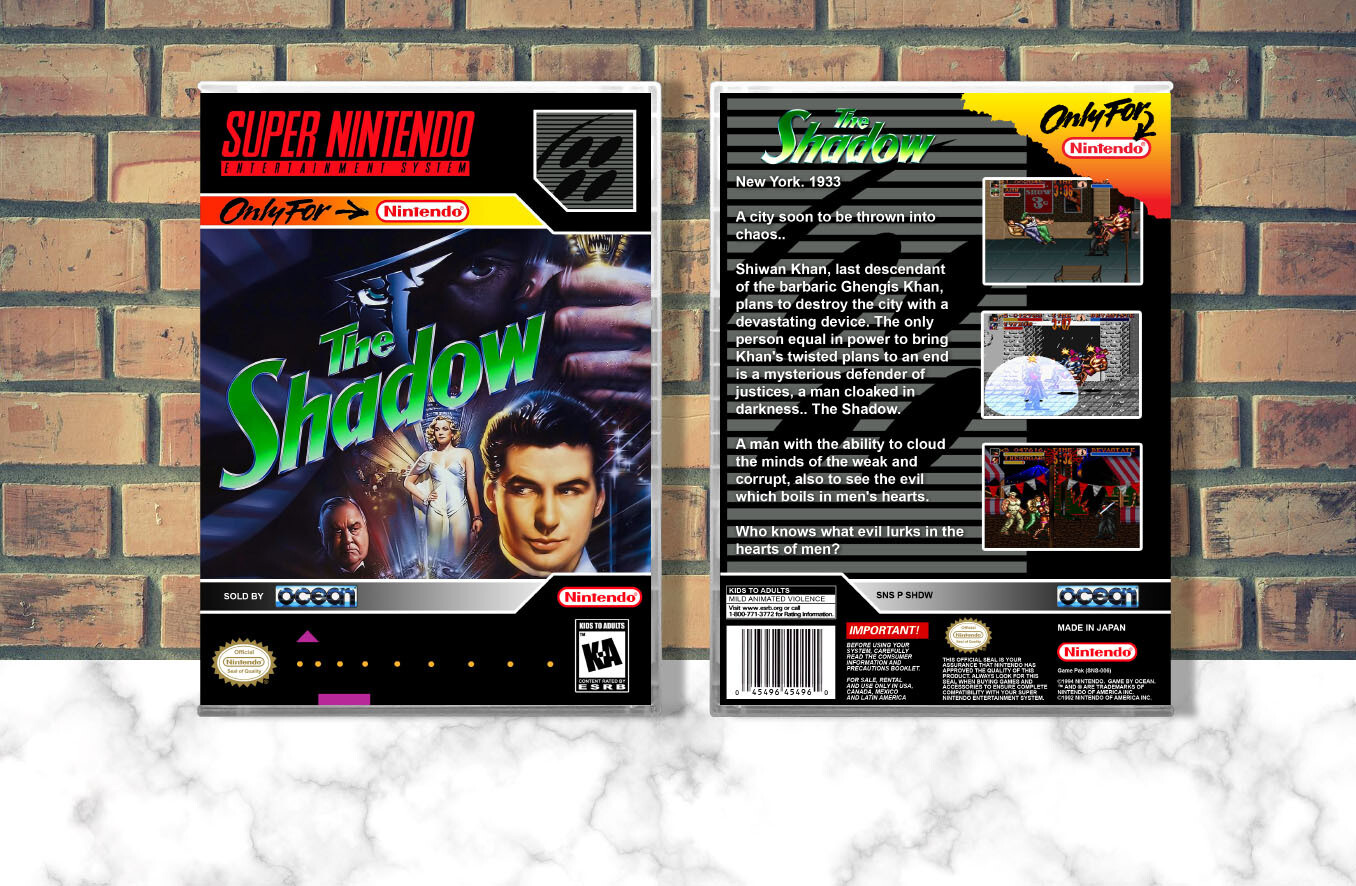 Shadow, The - SNES Video Game Case