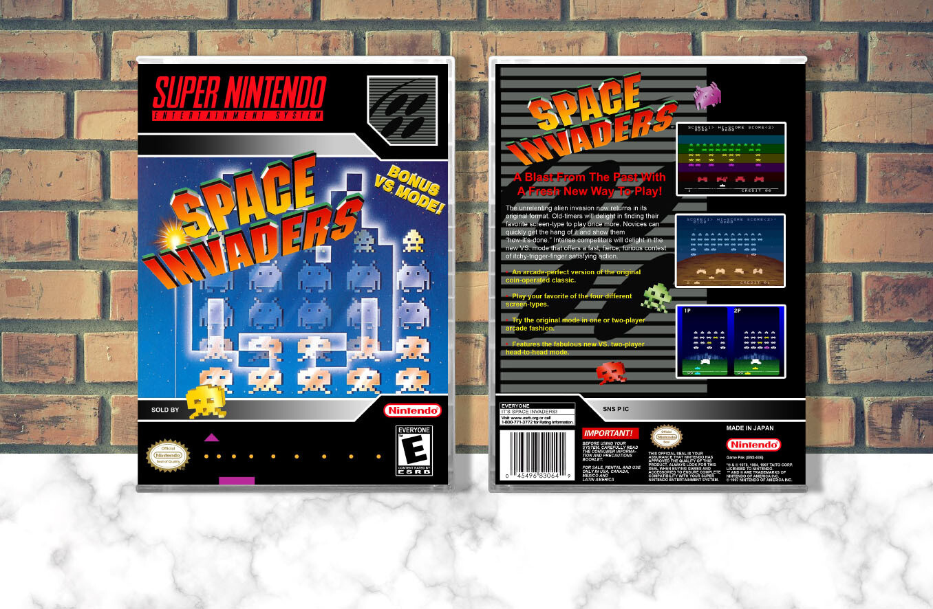 Space Invaders - SNES Video Game Case
