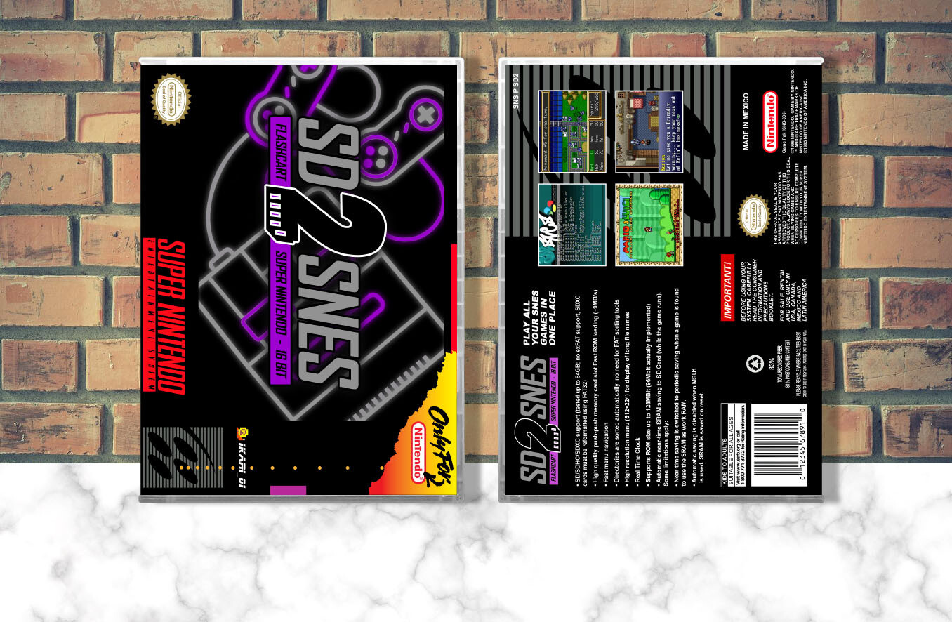 SD2SNES - SNES Video Game Case