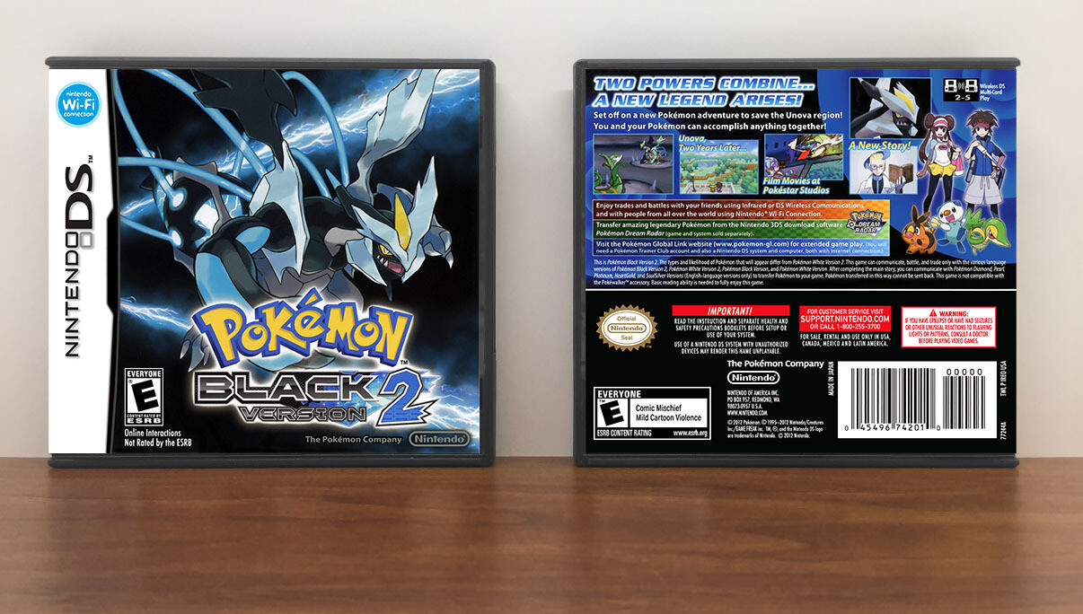Pokemon Black Version 2 - DS Game Case
