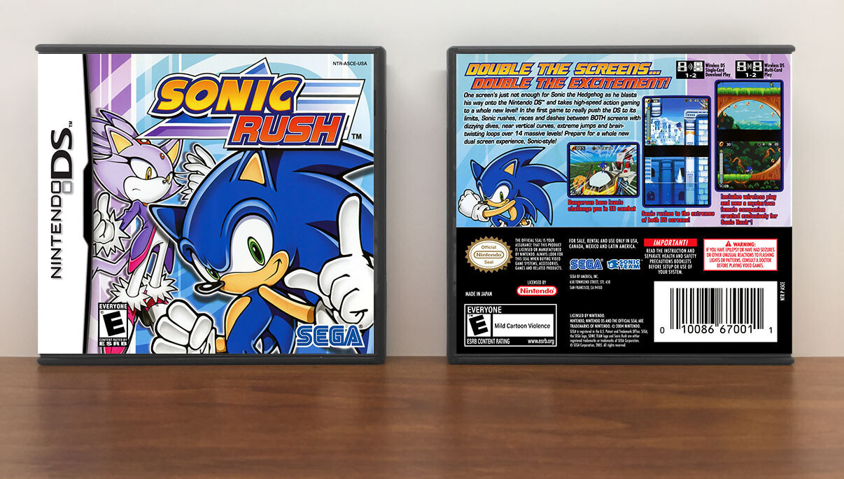 Sonic Rush - DS Game Case