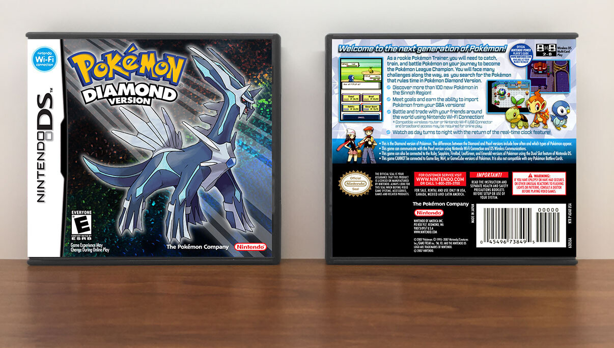 Pokemon Diamond Version - DS Game Case