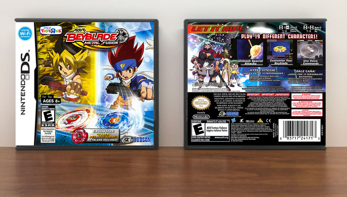 Beyblade: Metal Fusion (Sora Akatsuki vs Gingka Hagane) - DS Game Case