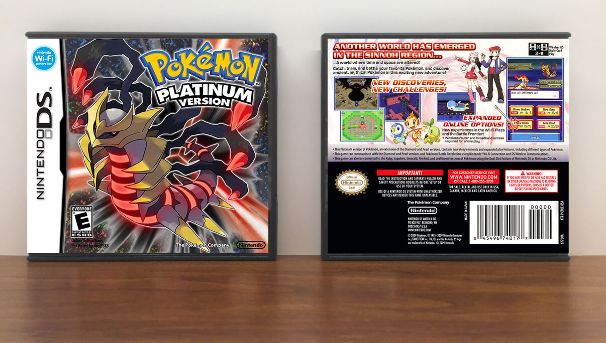 Pokemon Platinum Version - DS Game Case