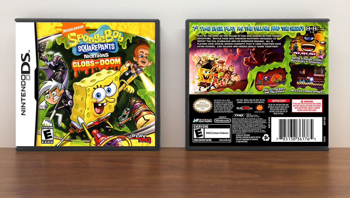 SpongeBob SquarePants featuring Nicktoons: Globs of Doom - DS Game Case