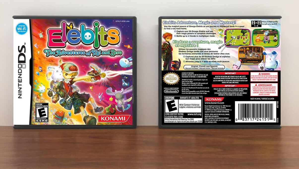 Elebits: The Adventures of Kai and Zero - DS Game Case