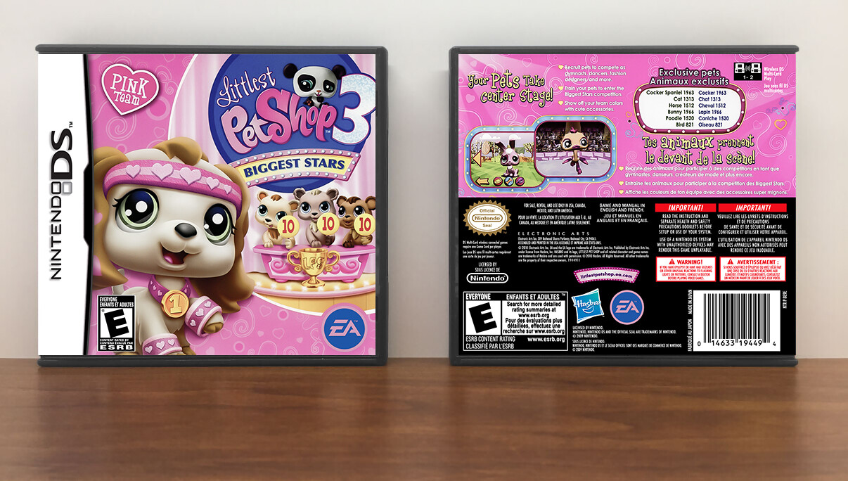 Littlest Pet Shop 3 Biggest Stars: Pink Team - DS Game Case