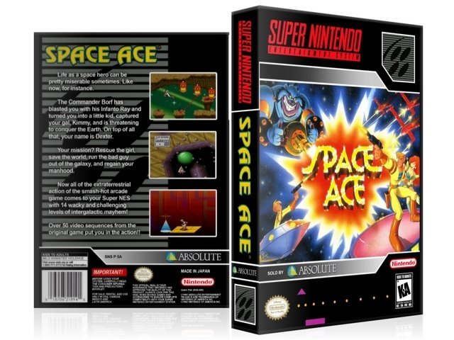Space Ace - SNES Video Game Case