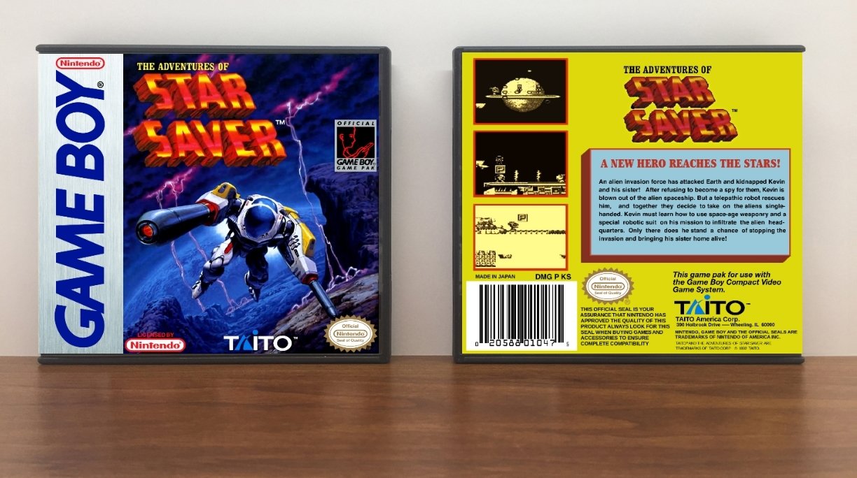 Retro Gameboy Game Case | The Adventures of Star Saver