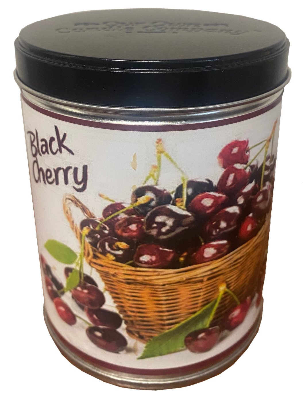 BLACK CHERRY WITH CHERRIES LABEL TIN