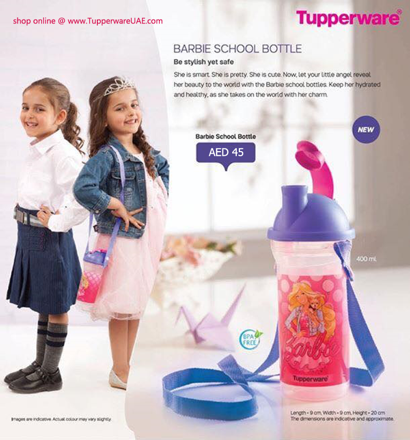 Tupperware Barbie School Bottle 400ml