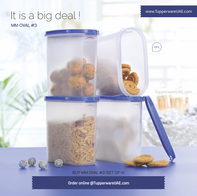 Tupperware MM Oval #3 1.7L - Set of 4