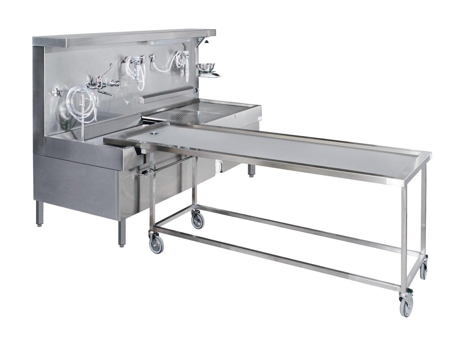 Poste de travail de dissection avec évier à gauche