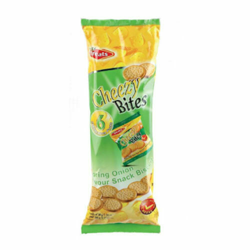 TASTY TREATS CHEZZY BITES 6 PACK SPRING ONION 6X30GR PACK