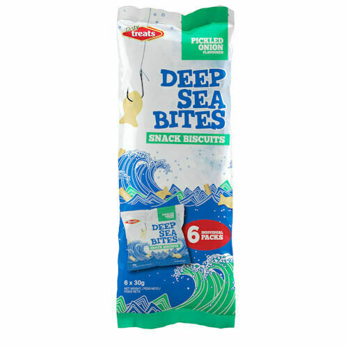 TASTY TREATS DEEP SEA BITES PICKLED ONION 6X30GR PACK