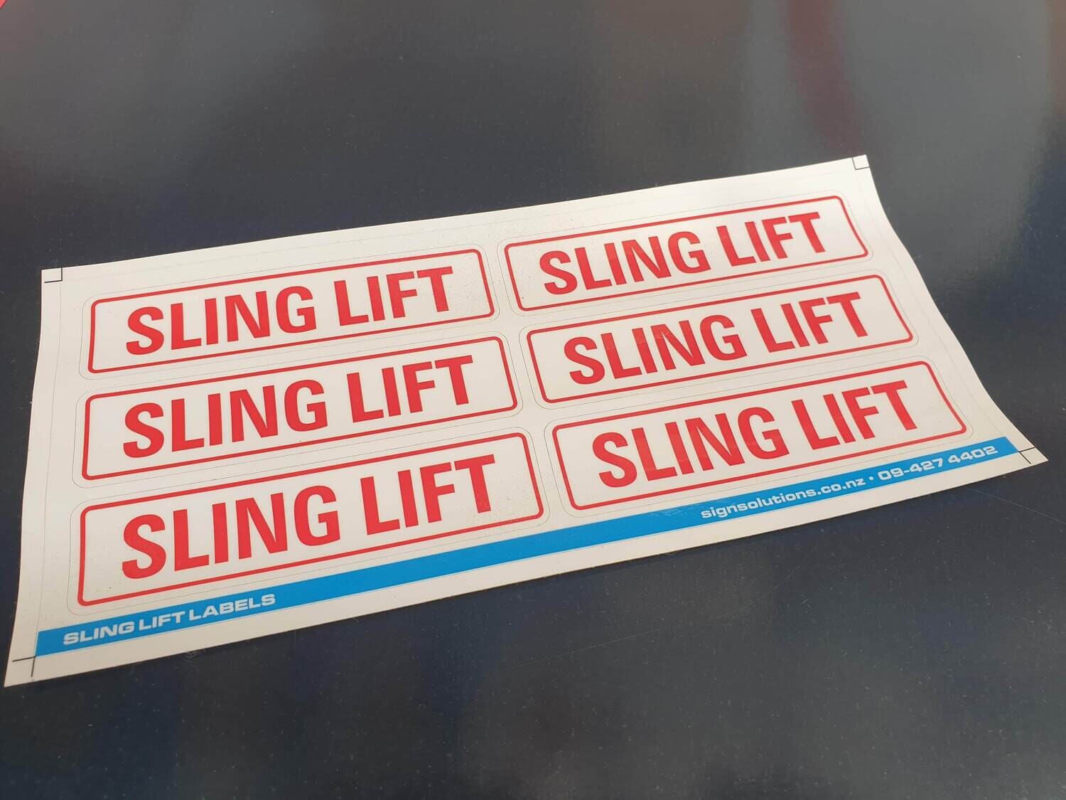 Sling Lift labels