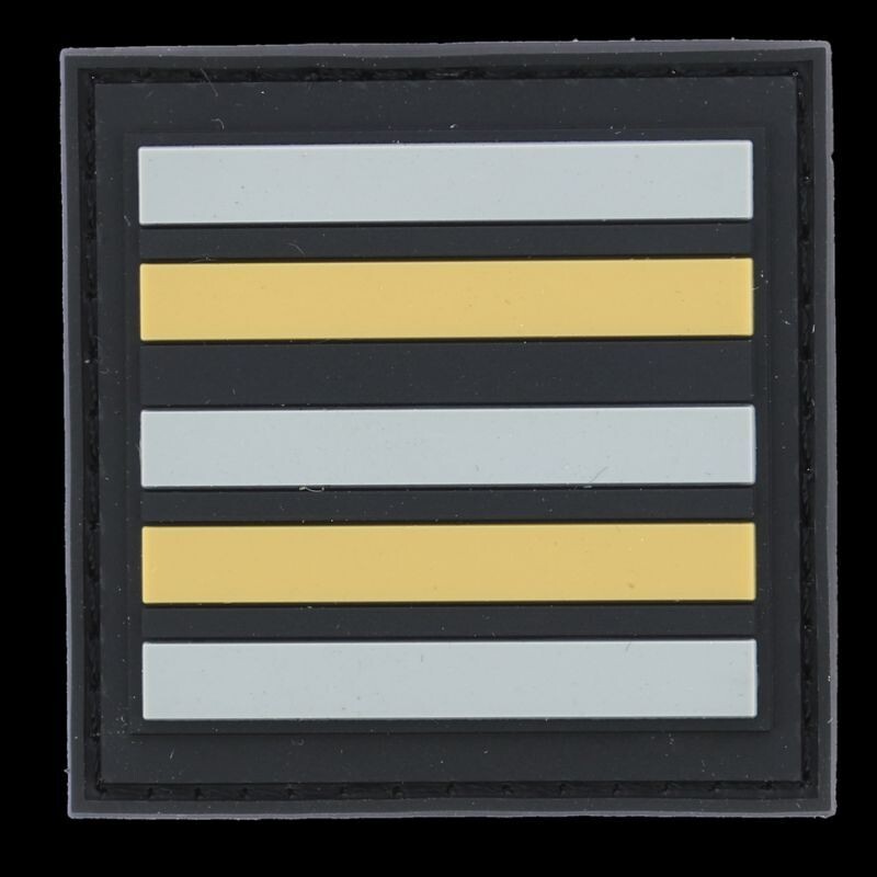 Grade / galon PVC lieutenant-colonel sapeurs-pompiers sur velcro
