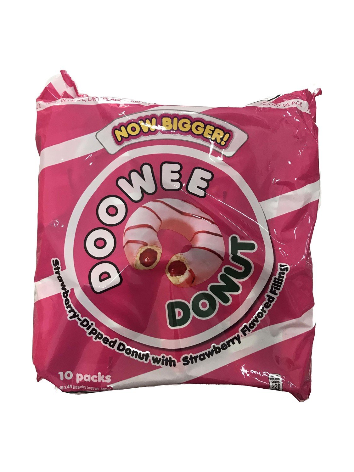Dowee Donut Strawberry-Dipped Donut with Straberry Filling 440g