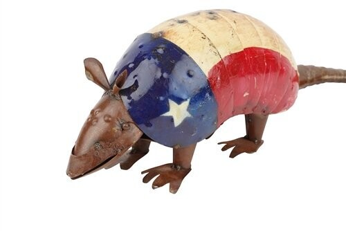 Andy the Texas Armadillo-Metal Handmade-Garden Yard Art