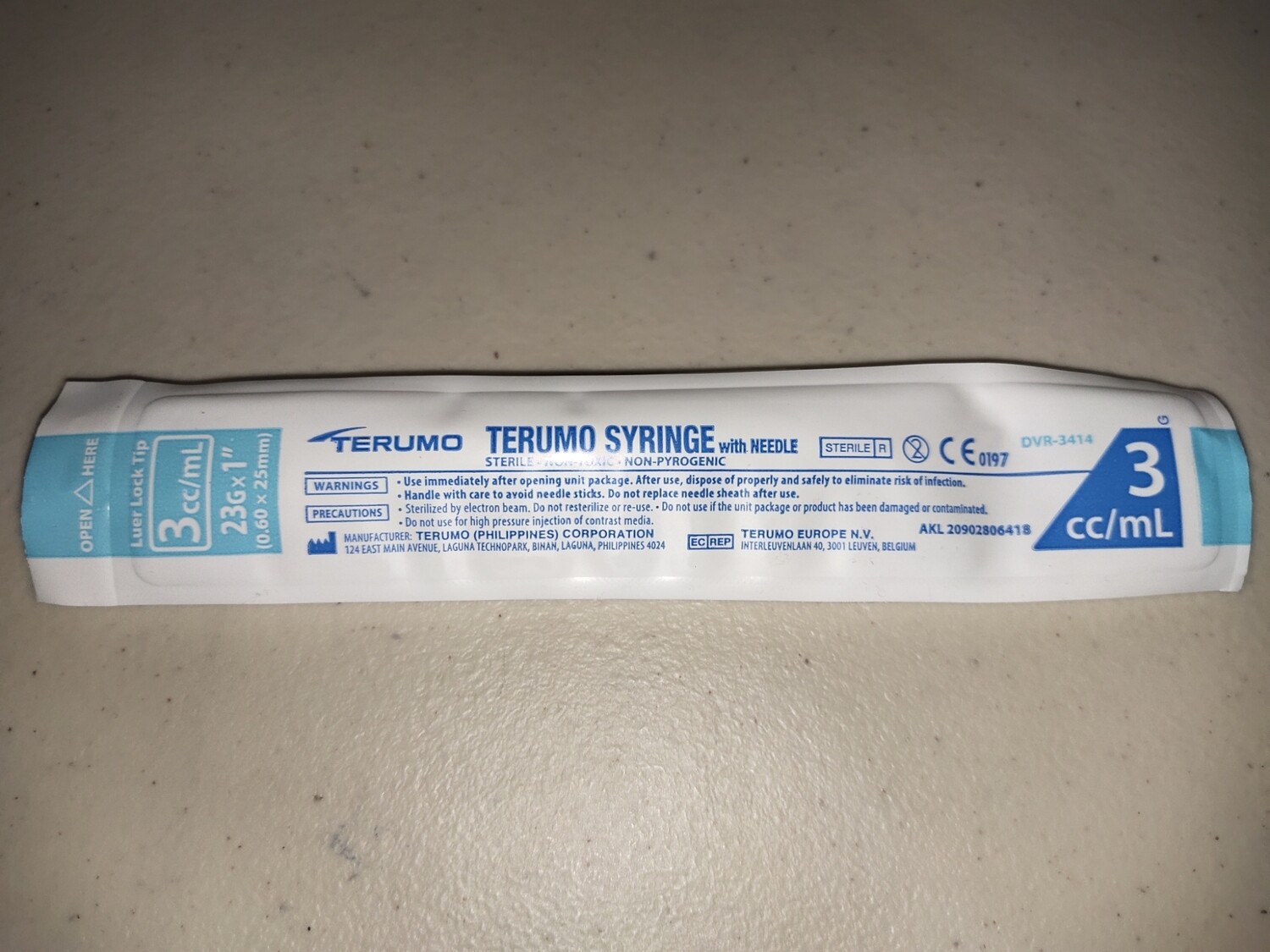 Terumo Syringe 3cc/ml 23G x 1 Disposable with Needle