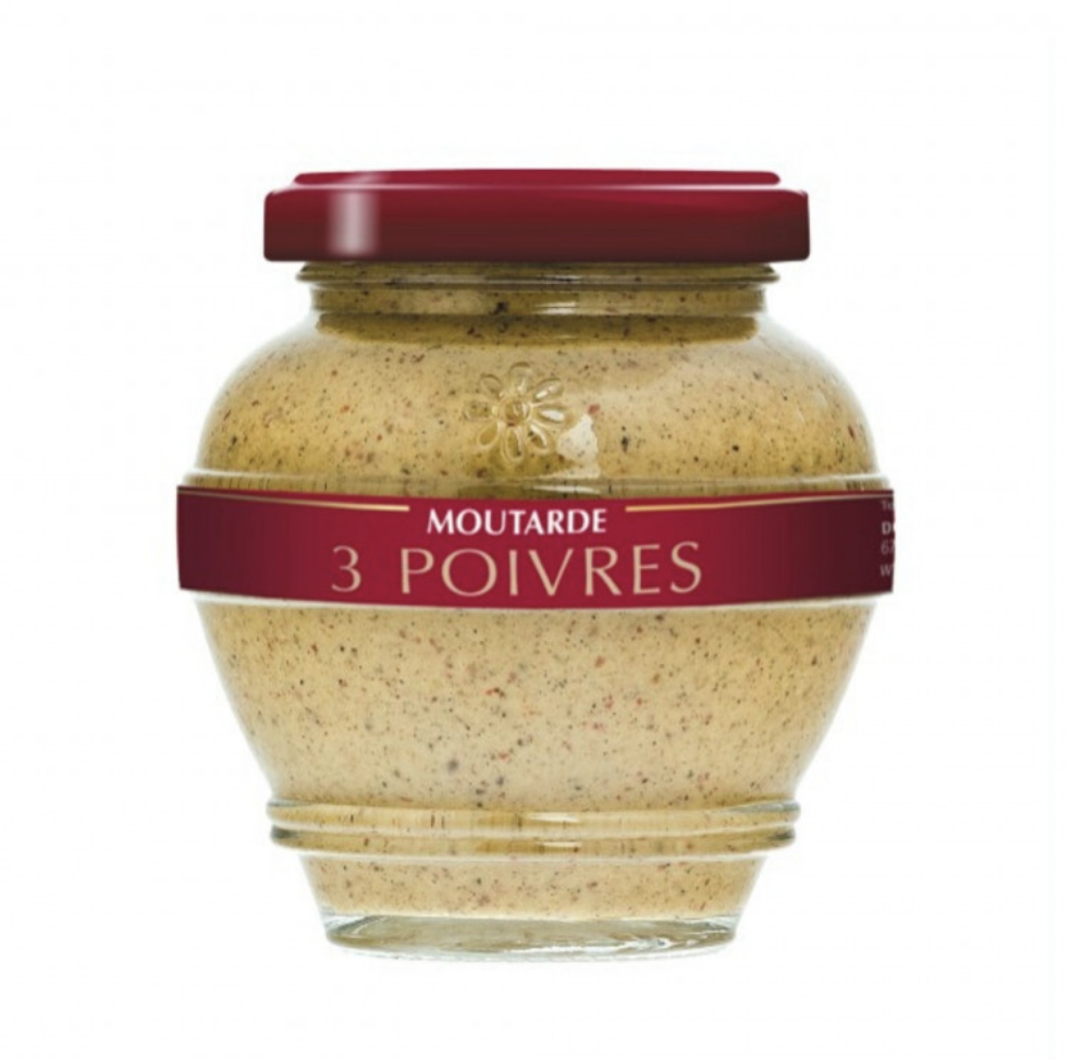 MOUTARDE FRANÇAISE - RECETTE AUX 3 POIVRES