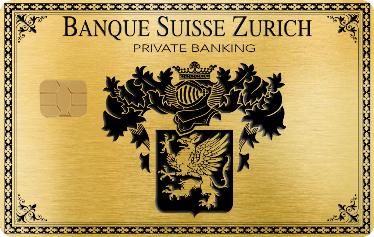 BANQUE SUISSE ZURICH PRIVATE BANKING : SWIPE DÈ LUXE METAL CREDIT CARD