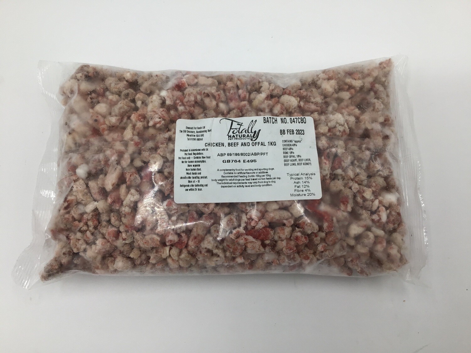 Totally Natural Chicken, Beef & Offal Raw Dog Food