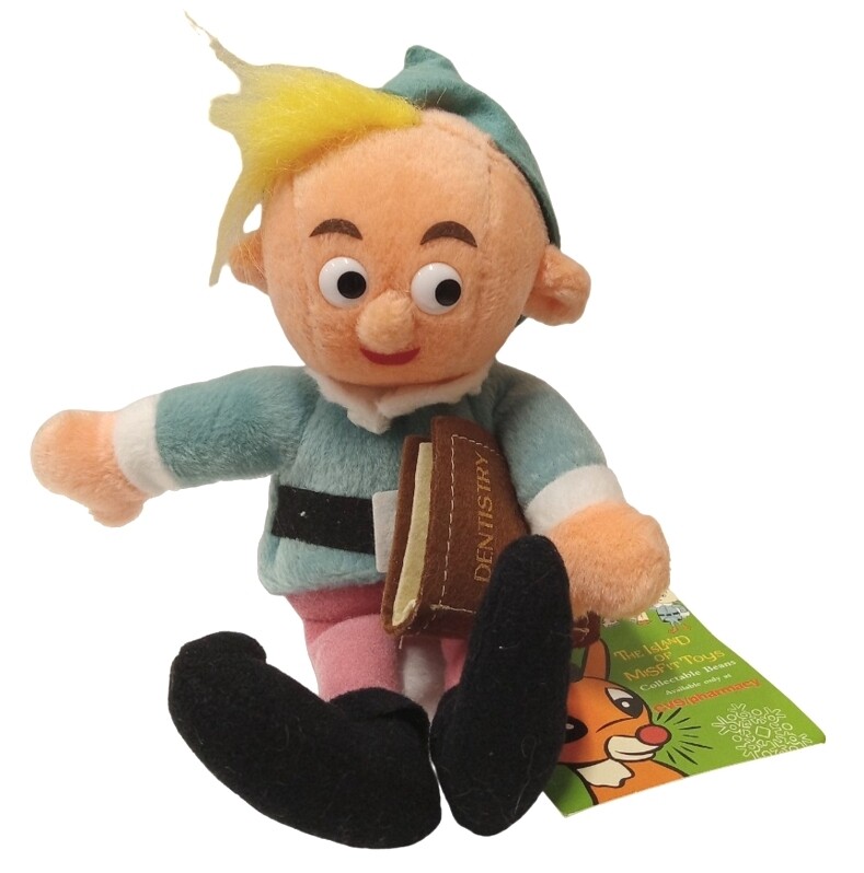 Rudolph The Red-Nosed Reindeer 7 1/2"H Herbie the Elf (Hermey) Beanbag ...