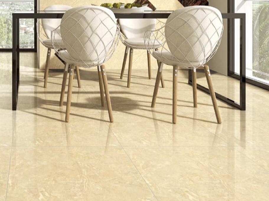 24" x 24" | Glazed Wall & Floor Tiles, Cream Marble Effect 9/1