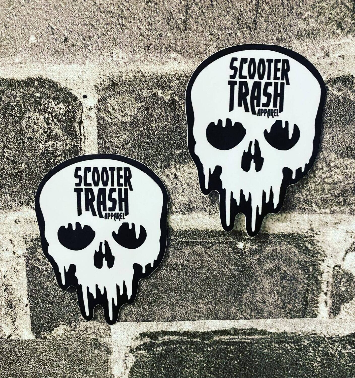 DRIP SKULL 3 INCH STICKER - SET OF 2