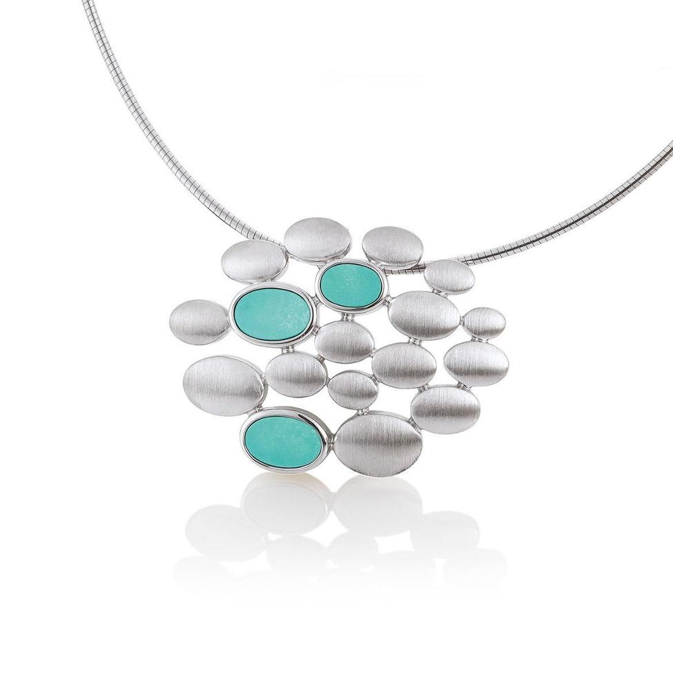 Breuning 32/03216 Sterling Silver Turquoise Pendant